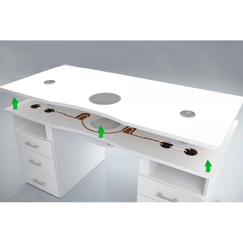 Masa manichiura cu aspirator incorporabil AFINIA PRESTIGE Blat detaÈ ...